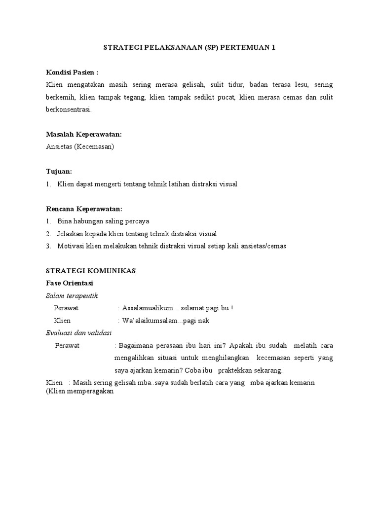 Strategi Pelaksanaan | PDF | Pengembangan Diri