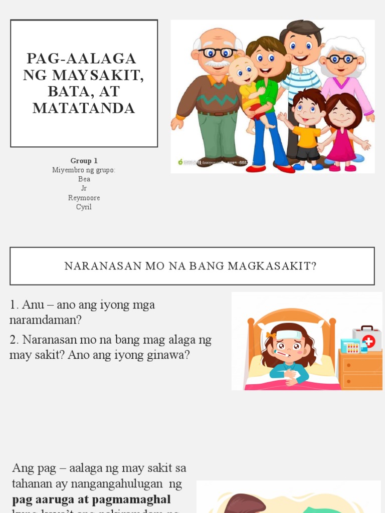 Pag Aalaga NG Maysakit Bata at Matatanda Group 1 | PDF