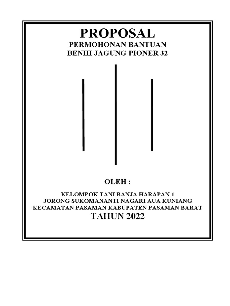 Contoh PROPOSAL BANTUAN POKIR | PDF