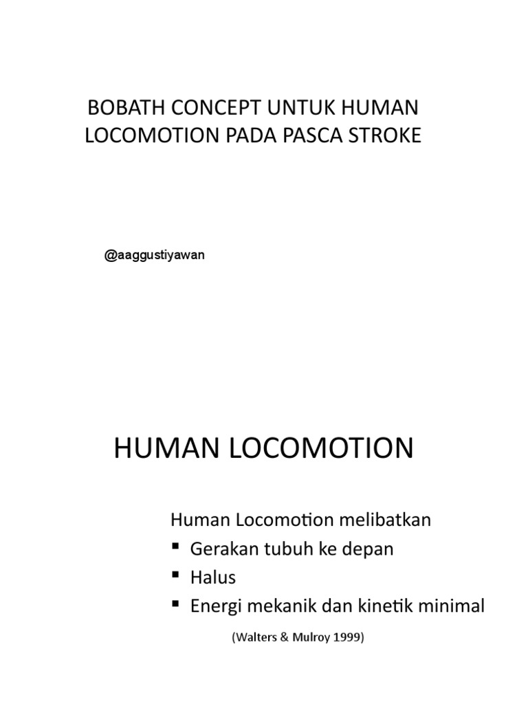 Bobath Concept Untuk Human Locomotion | PDF