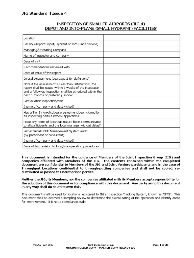 JIG4 Checklist Ver.4.2 Jan-2023 | PDF | Programmable Logic Controller ...