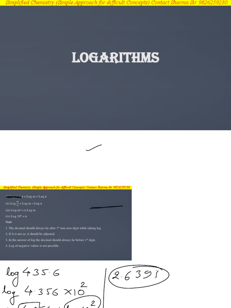 Log & Antilog | PDF | Logarithm | Complex Analysis