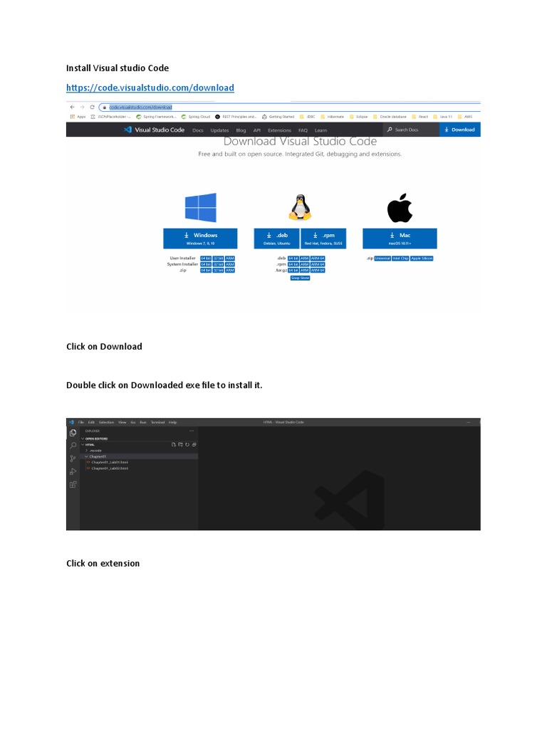 Install Visual Studio Code | PDF Install Visual Studio Code | PDF
