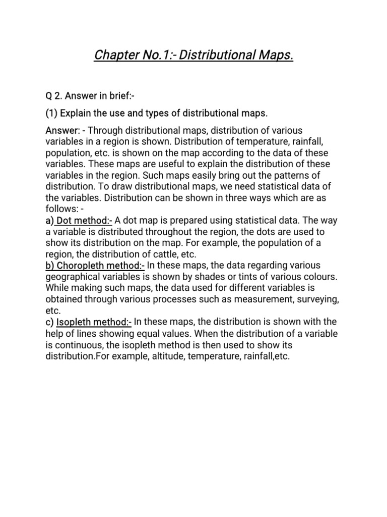 Distributional Maps | PDF