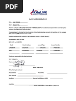 Authority Letter For HBL Cheque Book Receiving | PDF