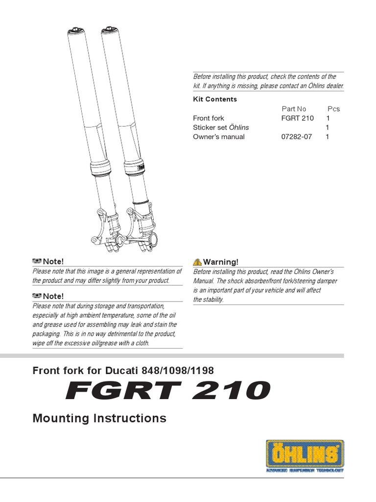 FGRT 210 Ducati 848-1098-1198 | PDF | Automotive Industry | Vehicles