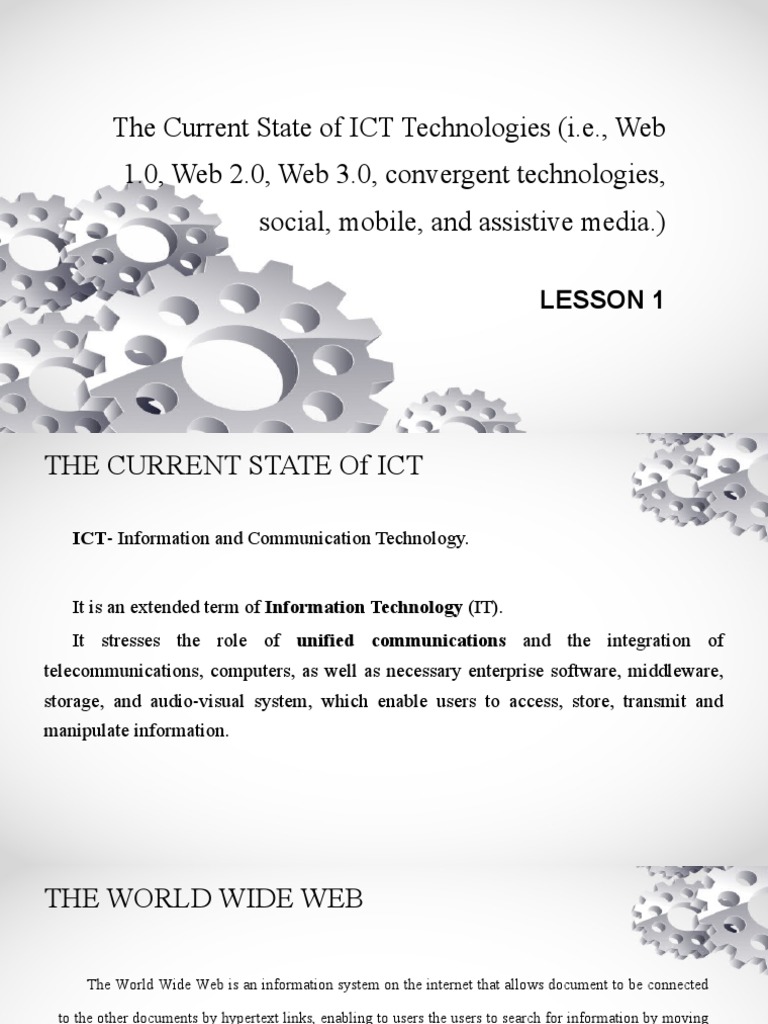 The Current State of ICT Technologies | PDF | World Wide Web | Internet ...