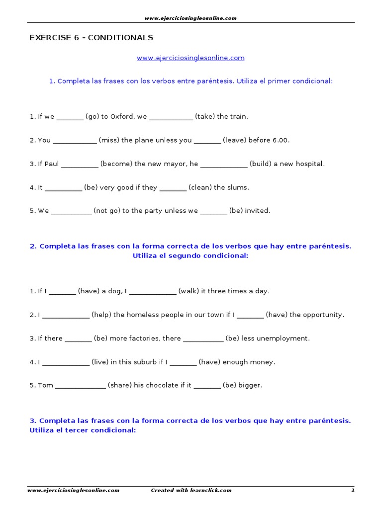 Exercise 6 - Conditionals | PDF Exercise 6 - Conditionals | PDF