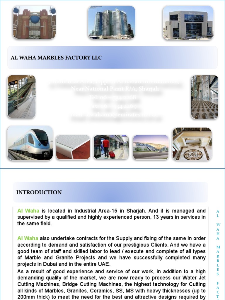 Al Waha Marbles Factory LLC-4 | PDF | Dubai | Tile