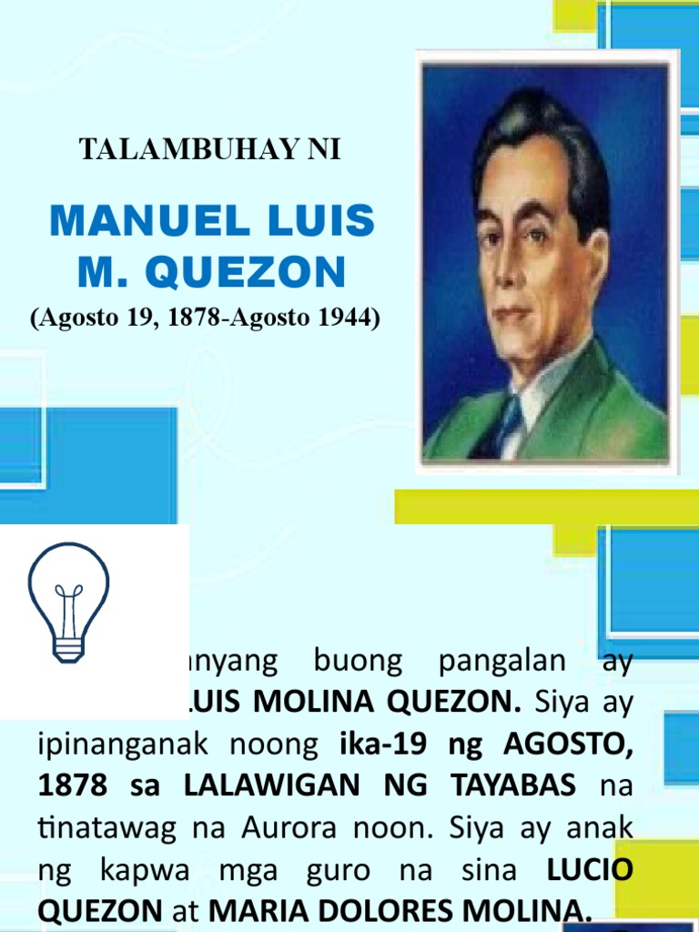 Talambuhay Ni Manuel Luis M. Quezon | PDF