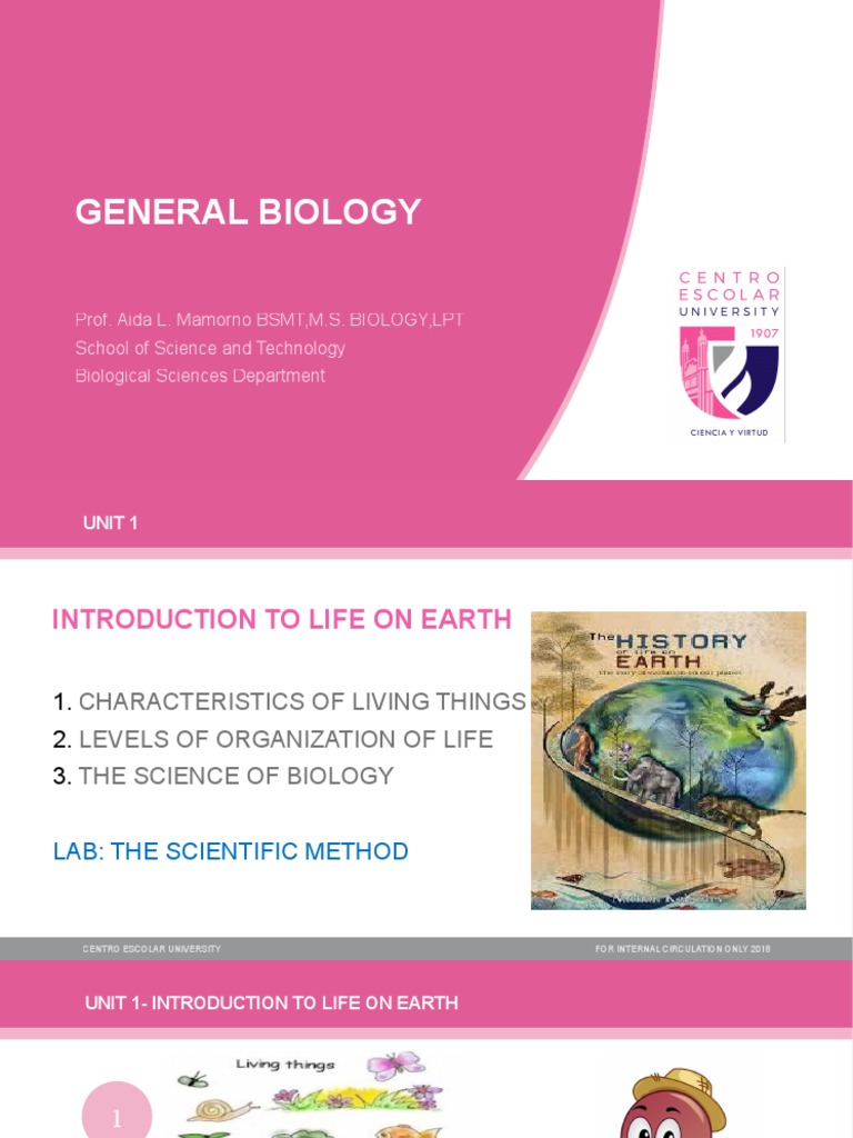 M1.1 Gen. Bio. Example Characteristics of Living | PDF | Life | Biology