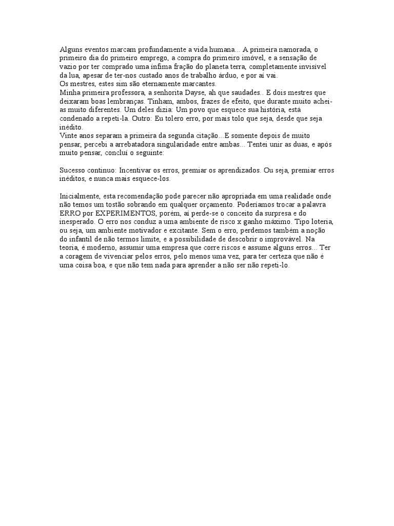 Artigo - Assumir Riscos | PDF | Carreira e Crescimento | Autoajuda