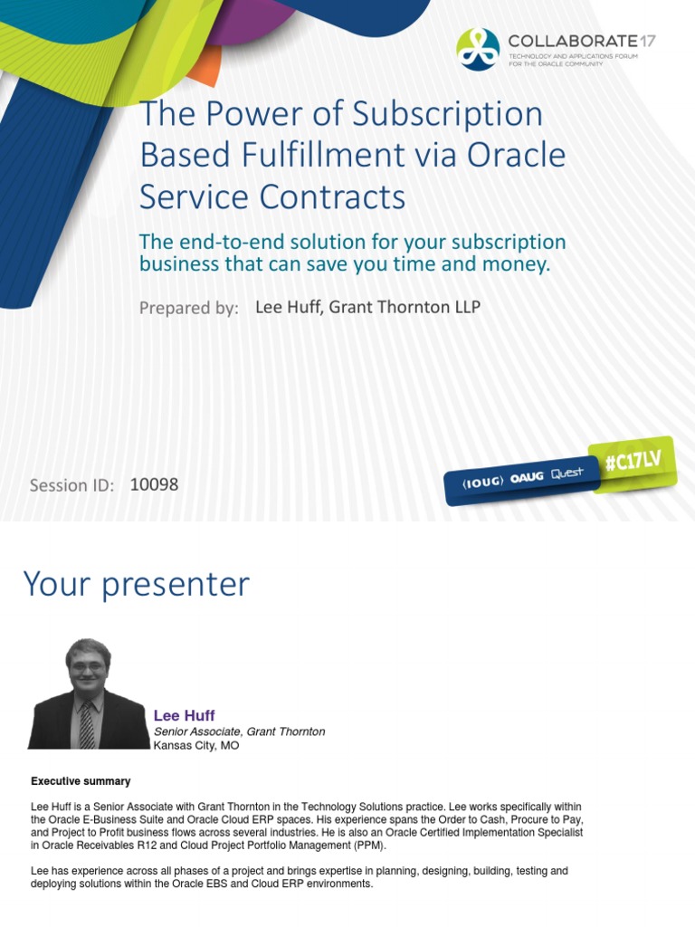 Power of Subscription Fulfillment Oracle Service Contracts | PDF | Subscription Business Model ...