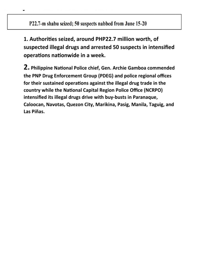 Grade 10 News Report Buybust | PDF