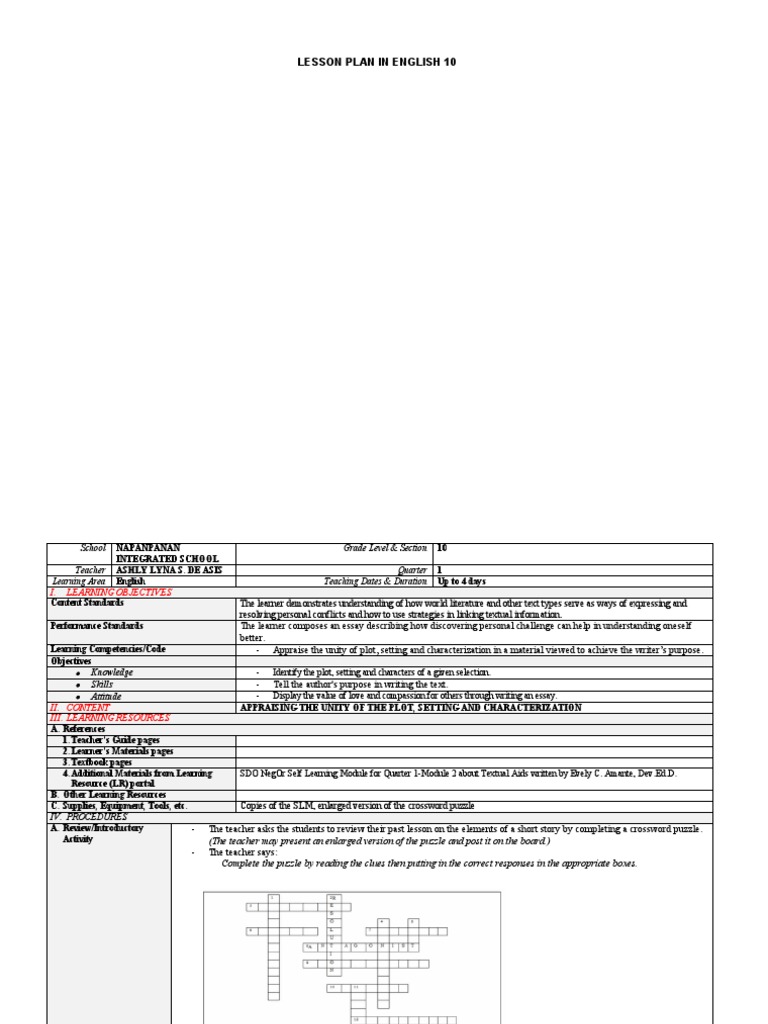 Dlp-Eng10-Q1-Melc-3-Week 3 | PDF | Language Arts & Discipline