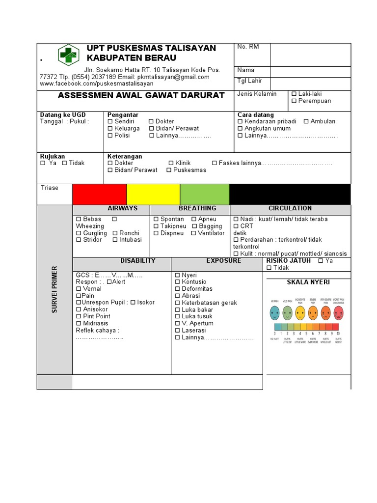 Form Askep Gadar | PDF