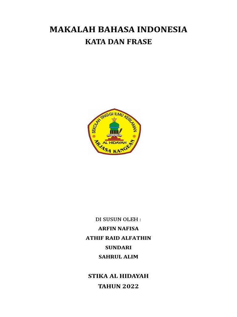 Pengertian dan Jenis Frasa dalam Bahasa | PDF | Seni & Disiplin Bahasa