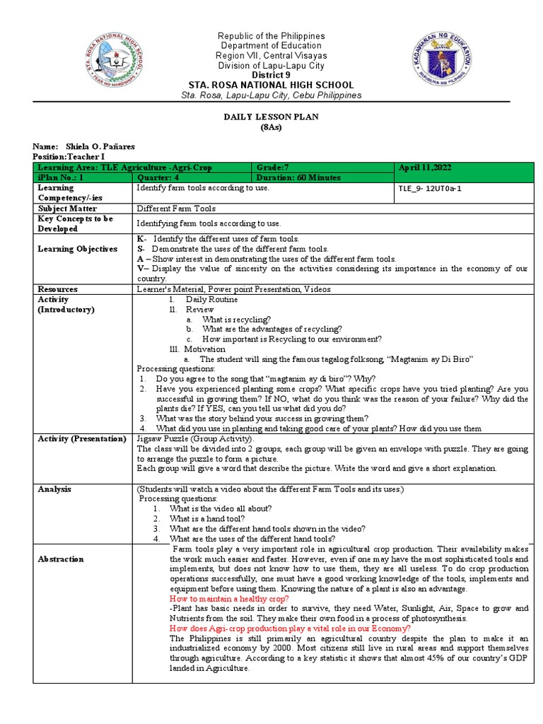 Tle Agri Crop Week 1 | Download Free PDF | Compost | Manure Tle Agri Crop Week 1 | Download Free PDF | Compost | Manure
