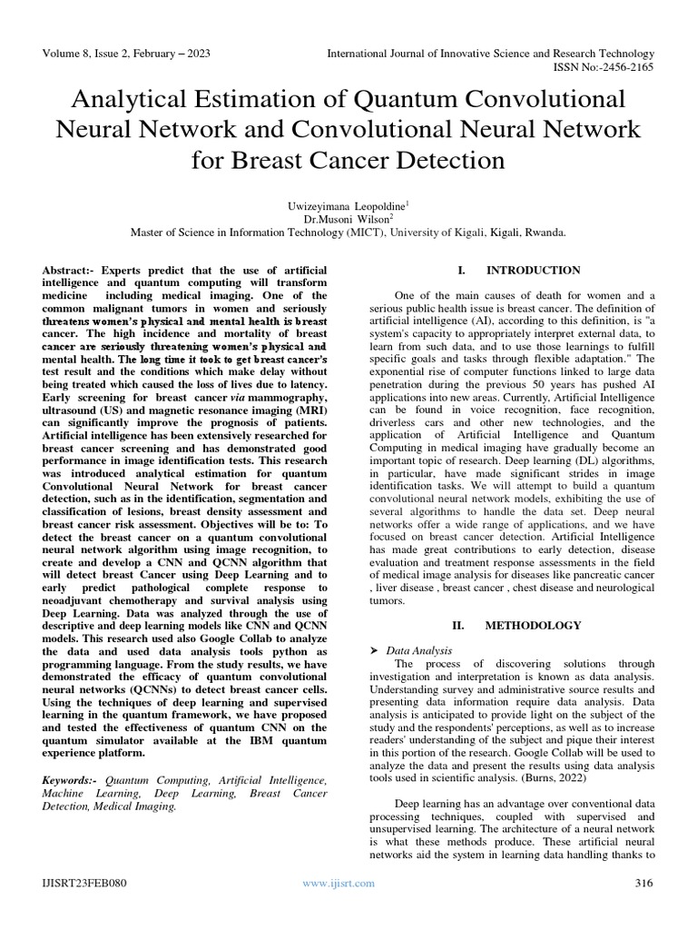Analytical Estimation Of Quantum Convolutional Neural Network And