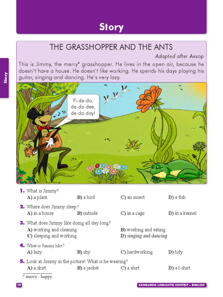 Cangur Engleza Mai 2021 - Story (A1) | PDF