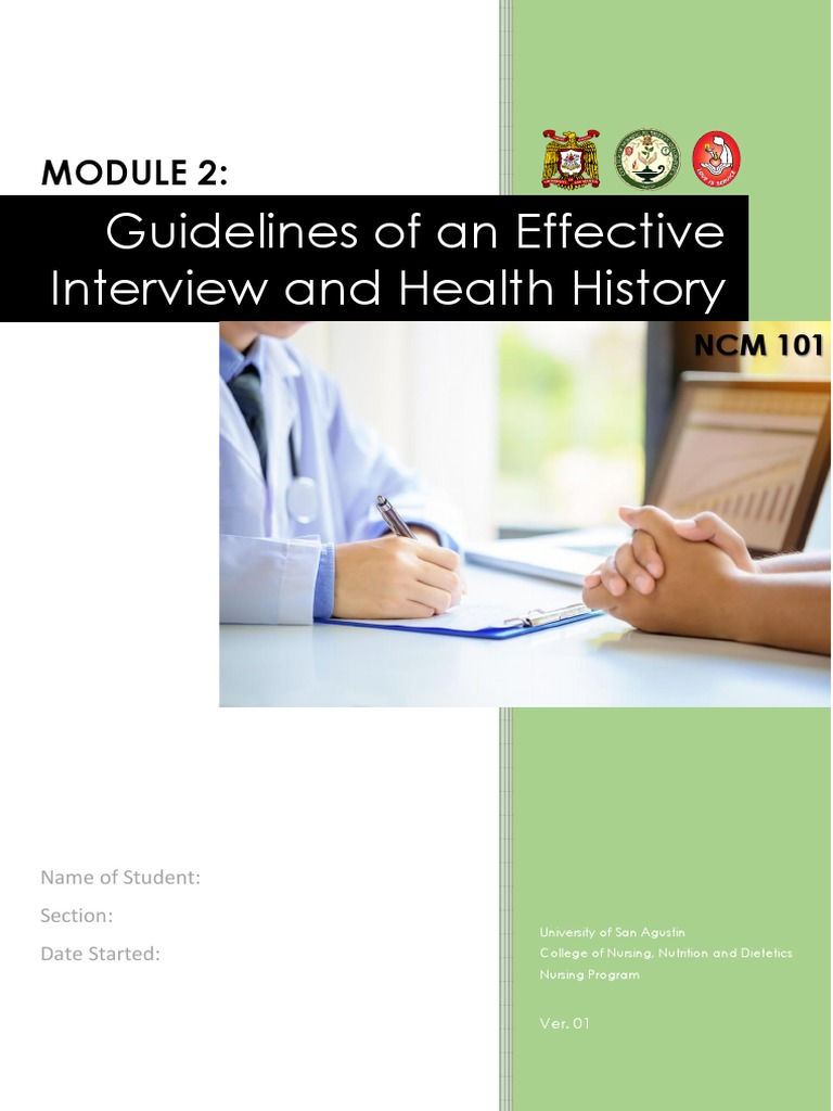 Module 2 Guidelines For An Effective Interview | PDF | Communication | Nursing