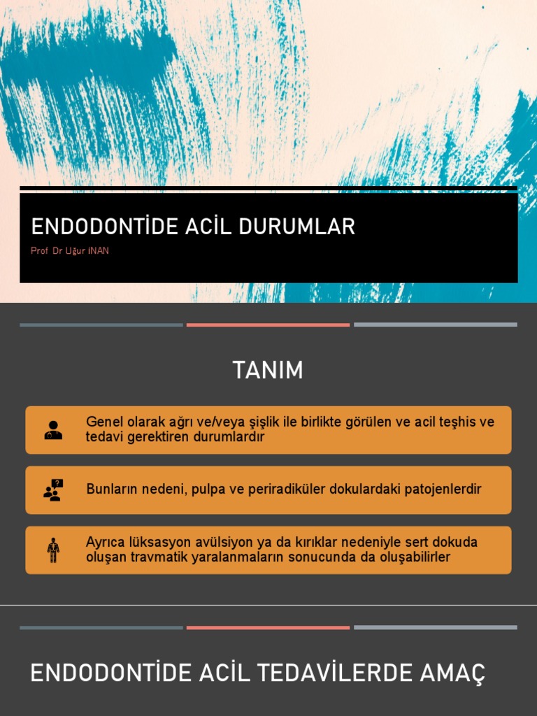 Endodontide Acil Durumlar | PDF