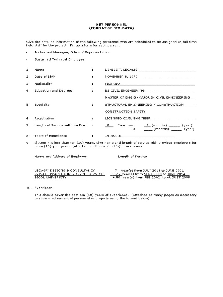 Key Personnel | Download Free PDF | Engineer | Labor