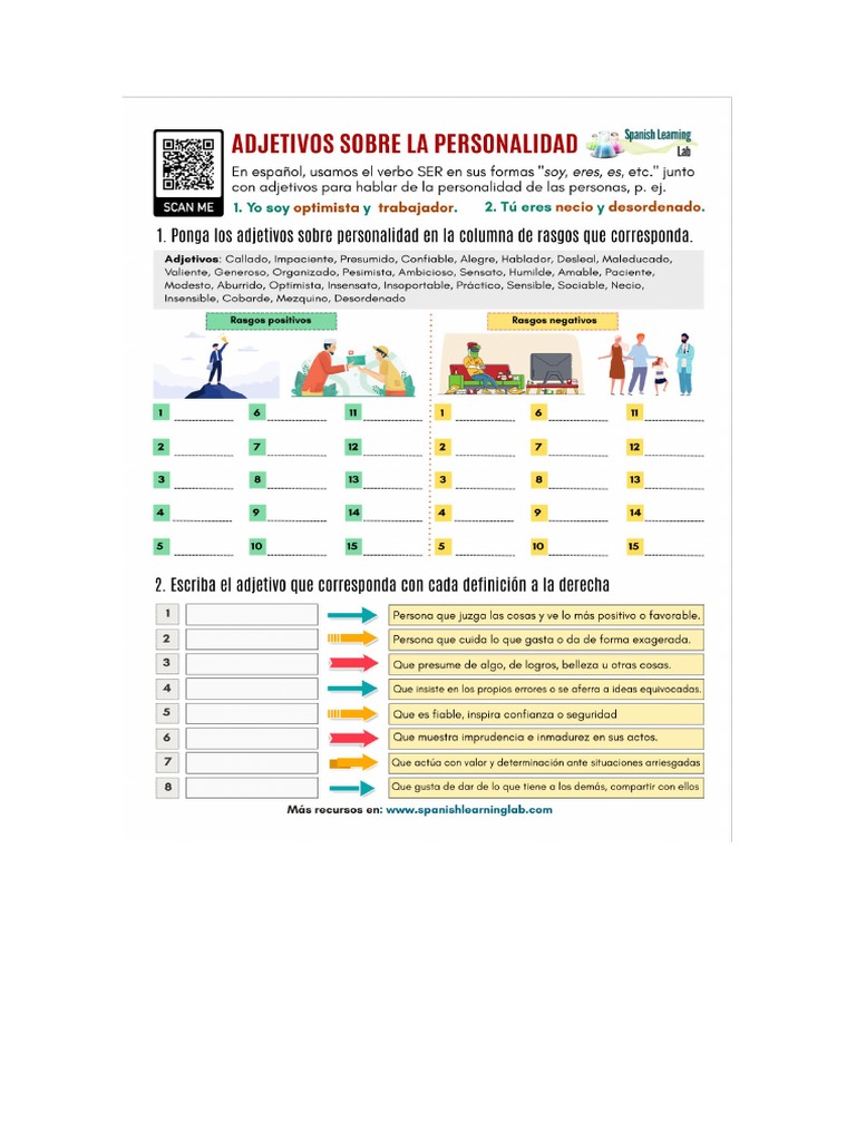 Adjetivos Sobre La Personalidad | PDF