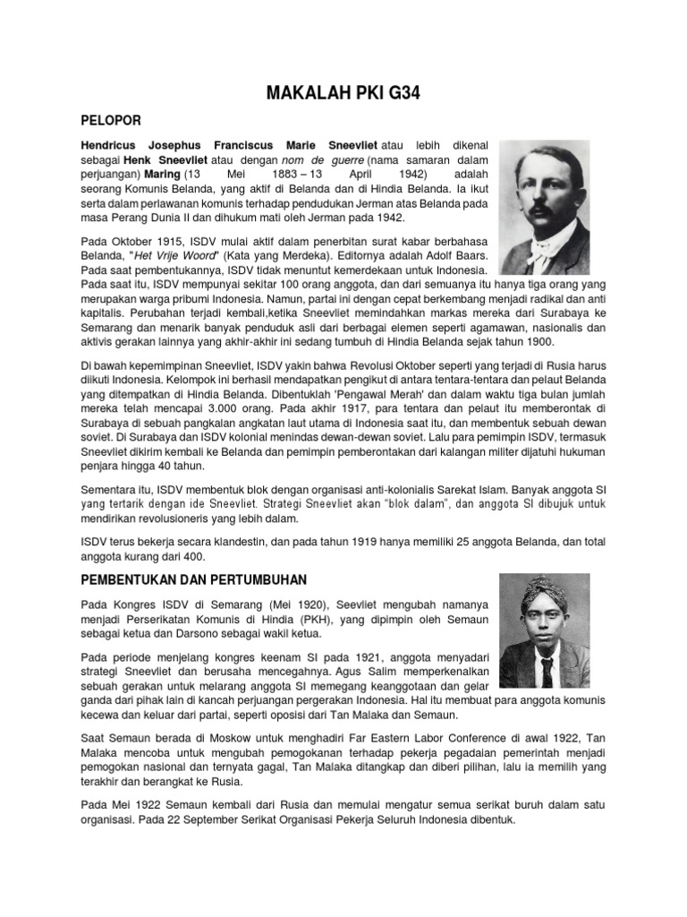 Makalah Pki G34 | PDF