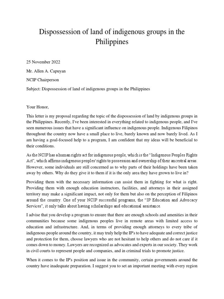 Indigenous Land Dispossession in the Philippines | PDF | Indigenous ...