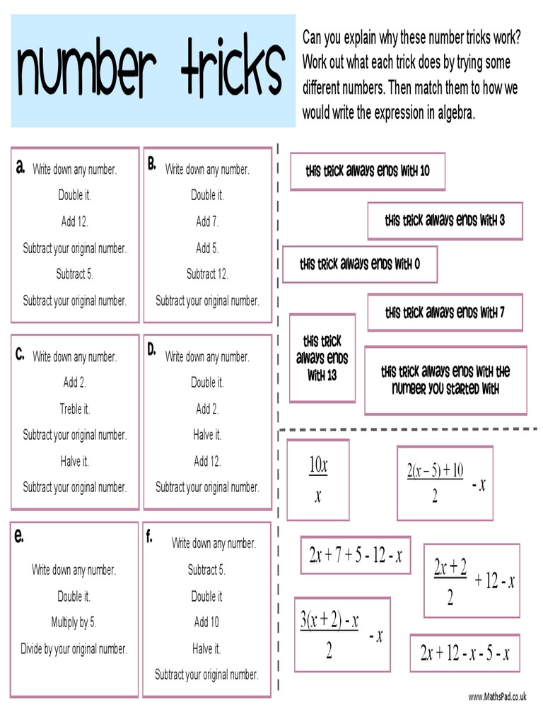 Number Tricks | PDF | Numbers | Mathematics