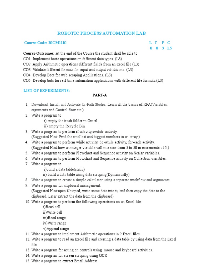 20CM1110 | PDF | Computer Program | Programming