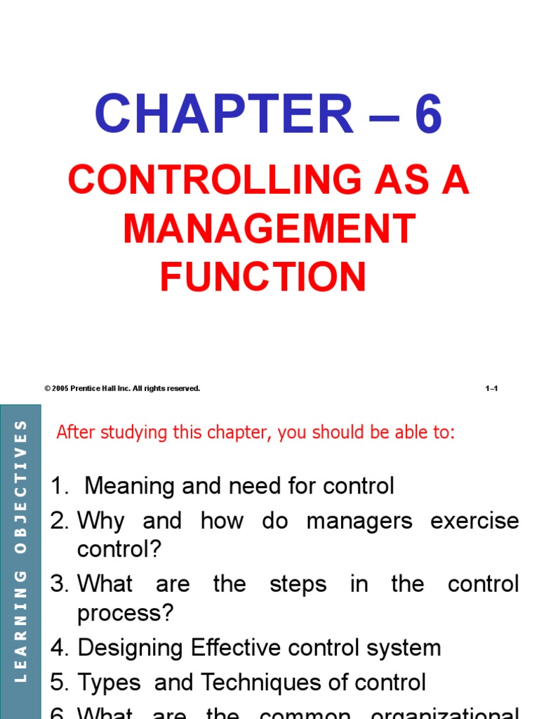 Chapter 6 Controlling Pdf Goal Inventory
