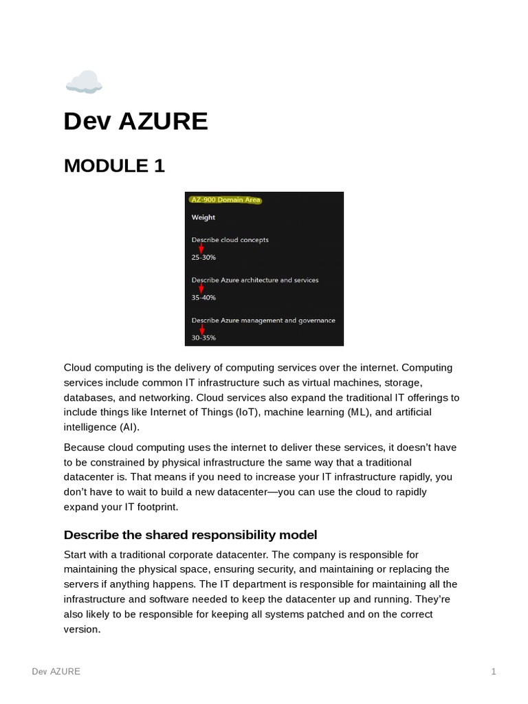 Az 900 | PDF | Cloud Computing | Microsoft Azure