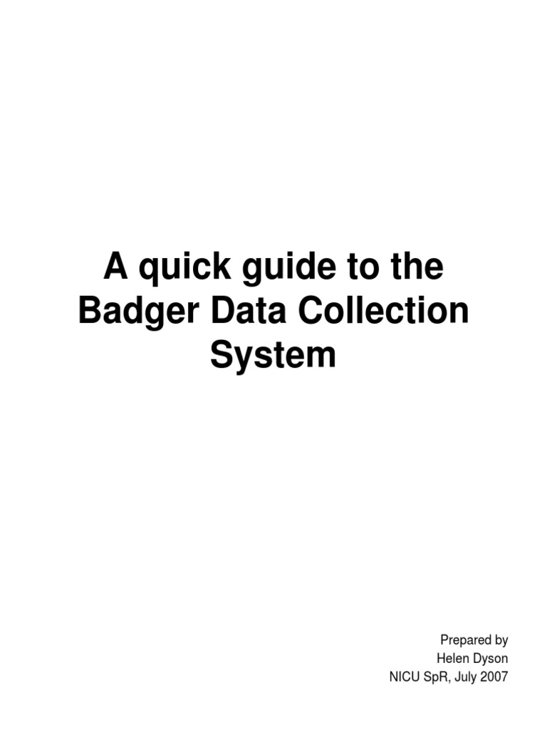 Badger System Guide for NICU Staff | PDF | Childbirth | Pregnancy