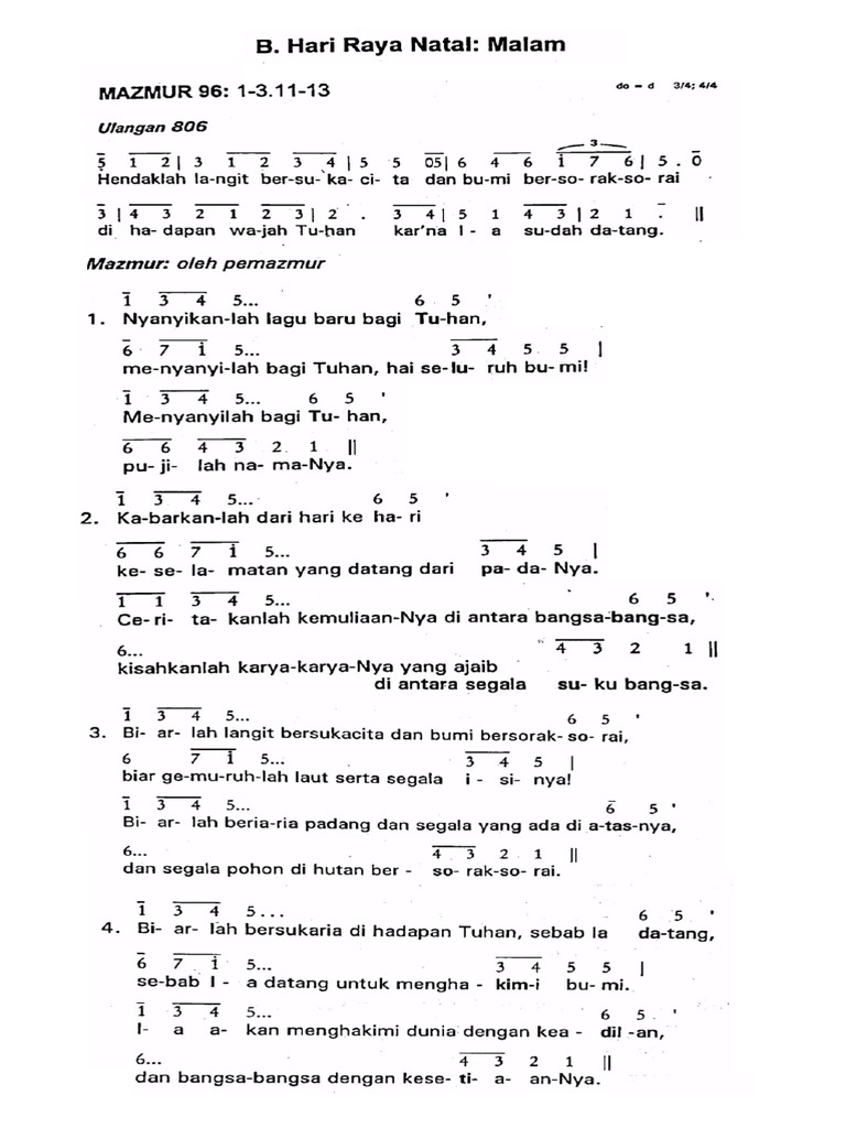 Edisi Lama - Mazmur Malam Natal | PDF