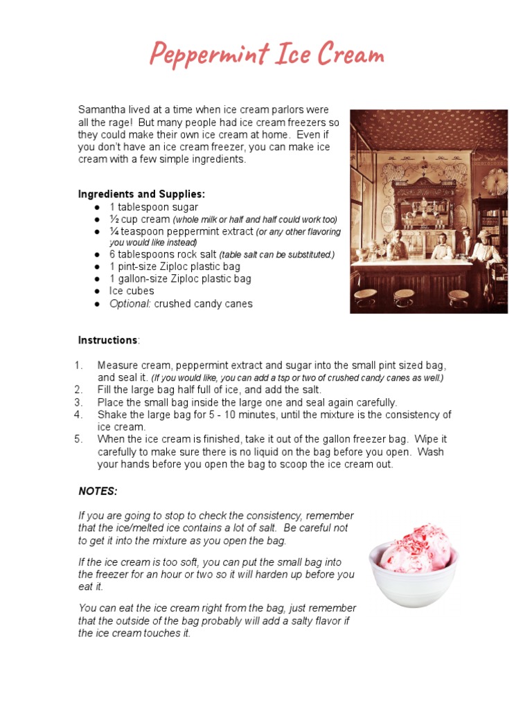 Homemade Peppermint Ice Cream Recipe | PDF
