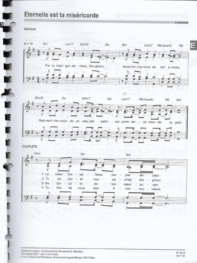 Eternelle Est Ta Misericorde | PDF
