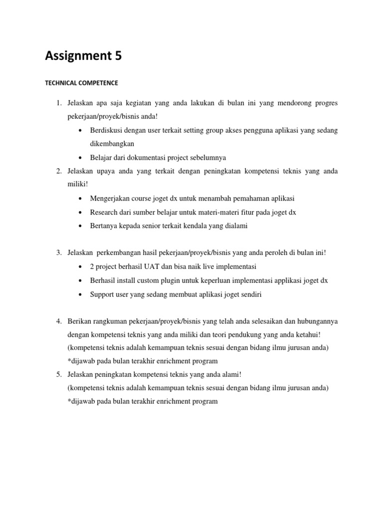 Csbdg-Assignment Bulan 5-Tc-In | PDF | Komputer