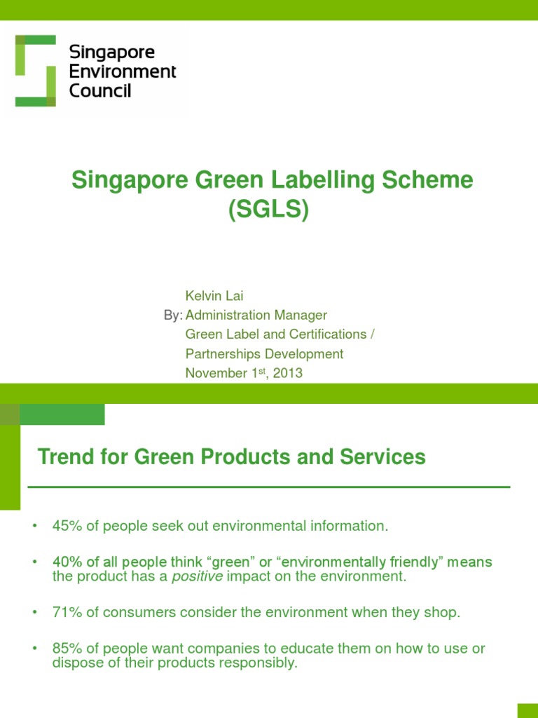 Singapore Green Labelling Insights | PDF | Green Growth | Sustainability