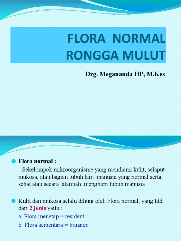 Mikroflora Normal Rongga Mulut Manusia | PDF