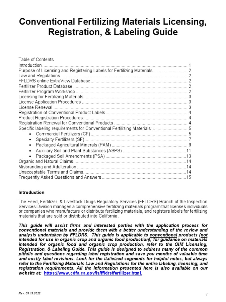 Fertilizing Materials Guide | PDF | Soil | Fertilizer