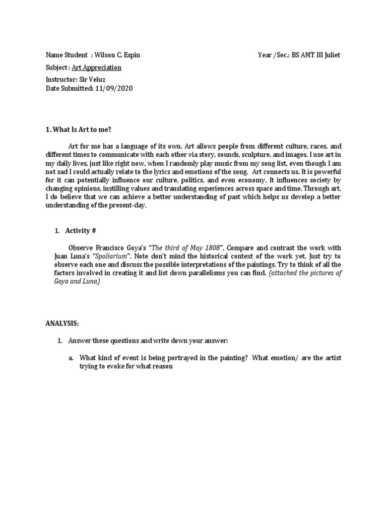 Espina-Art Appreciation-Prelim | PDF