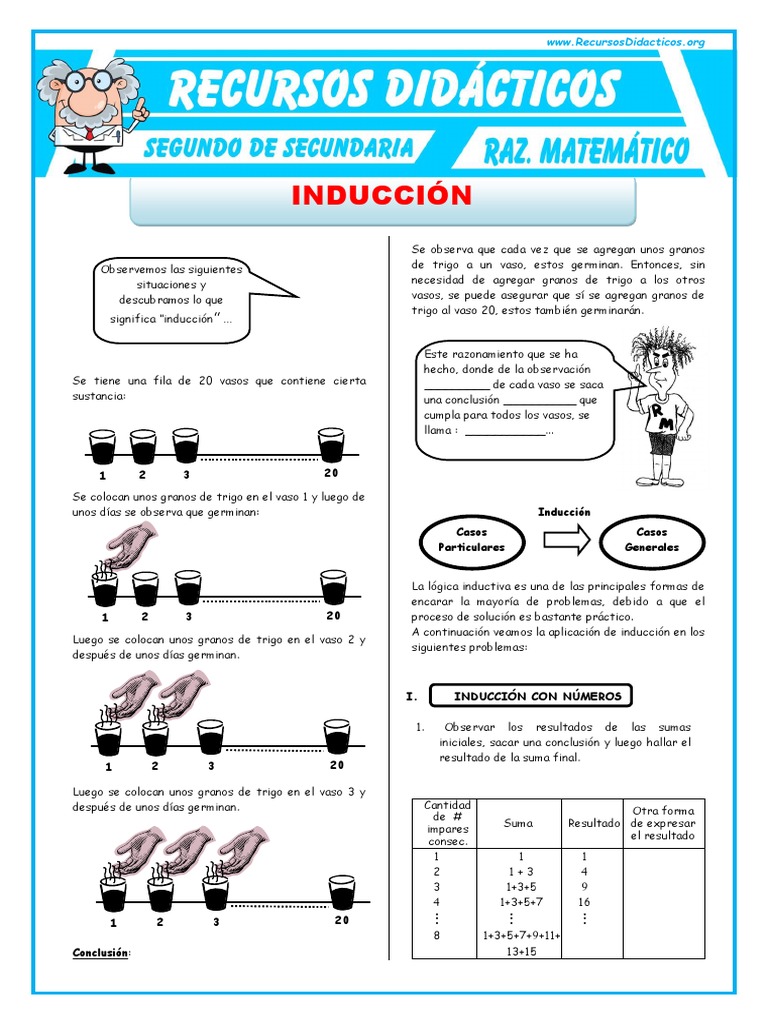 Ejercicios de Induccion para Segundo de Secundaria | PDF | Razonamiento ...
