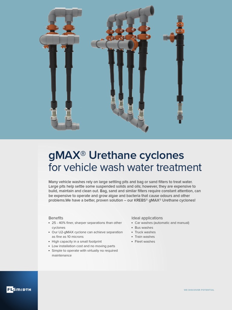 KREBS gMAX Urethane Cyclones For Vehicle Wash Applications | PDF | Pump ...
