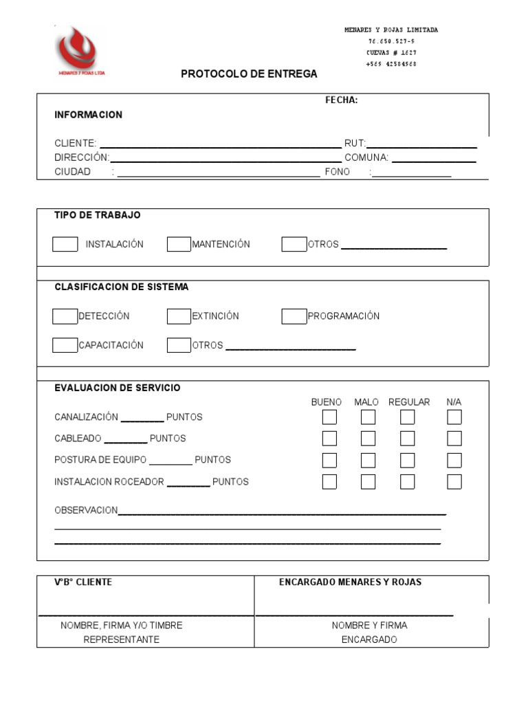 Protocolo de Entrega | PDF