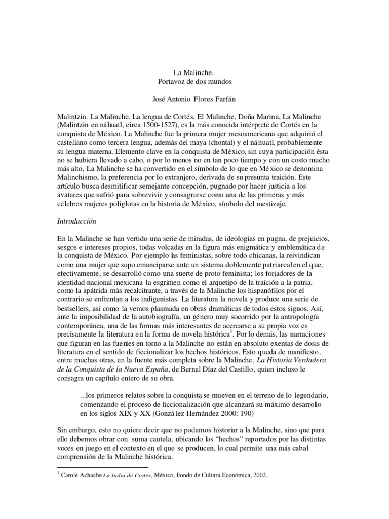 2 La Malinche Portavoz | PDF | Hernán Cortés | Náhuatl