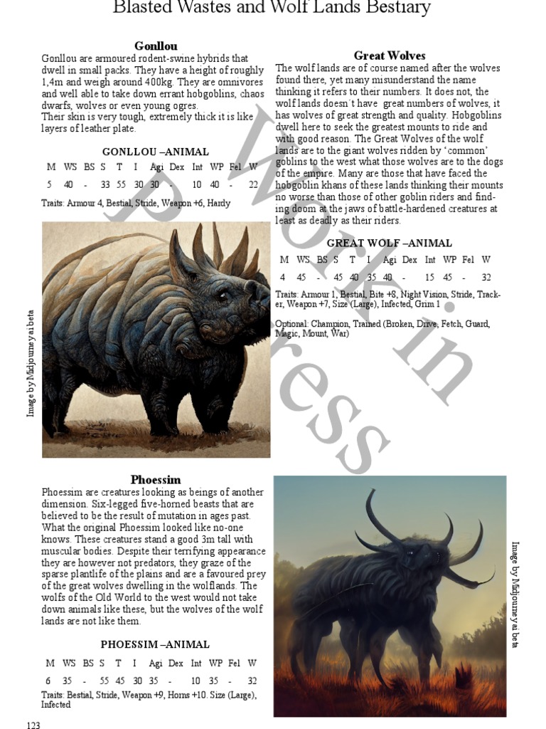 Blasted Wastes Bestiary | PDF | Predation | Organisms