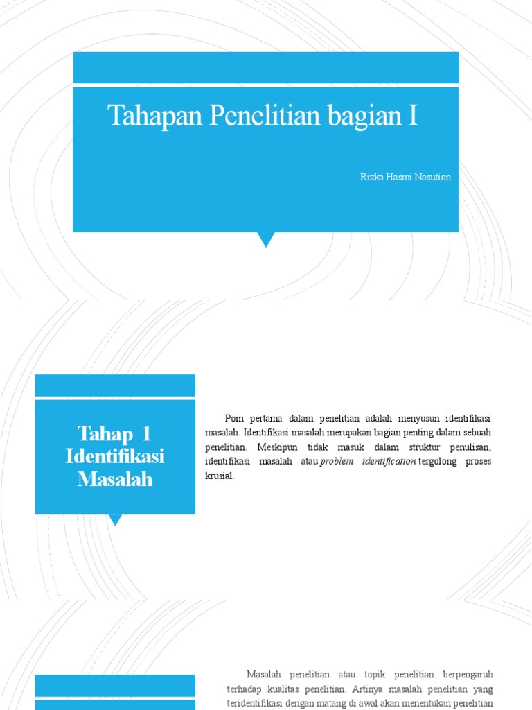 Pertemuan 6 Tahap Penelitian Bagian 1 | PDF