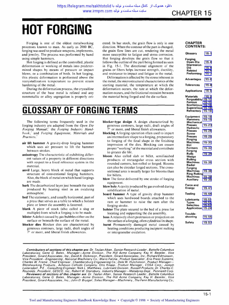 Hot Forging | PDF | Forging | Physical Sciences
